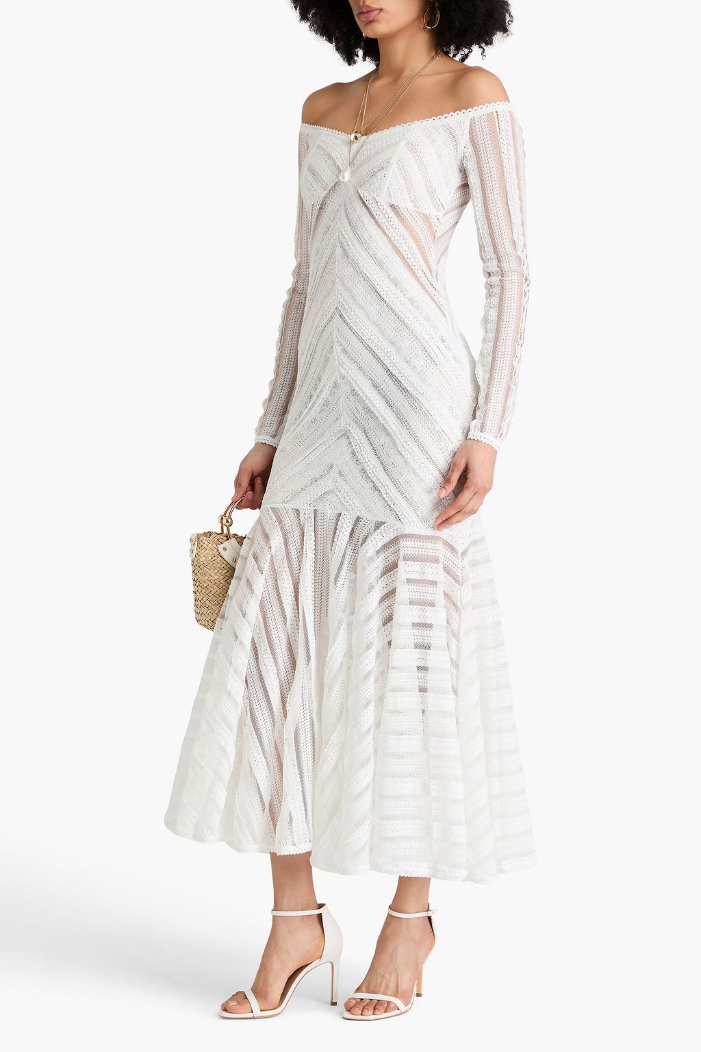 CHARO RUIZ IBIZA Souley off-the-shoulder lace maxi dress – elegant ...